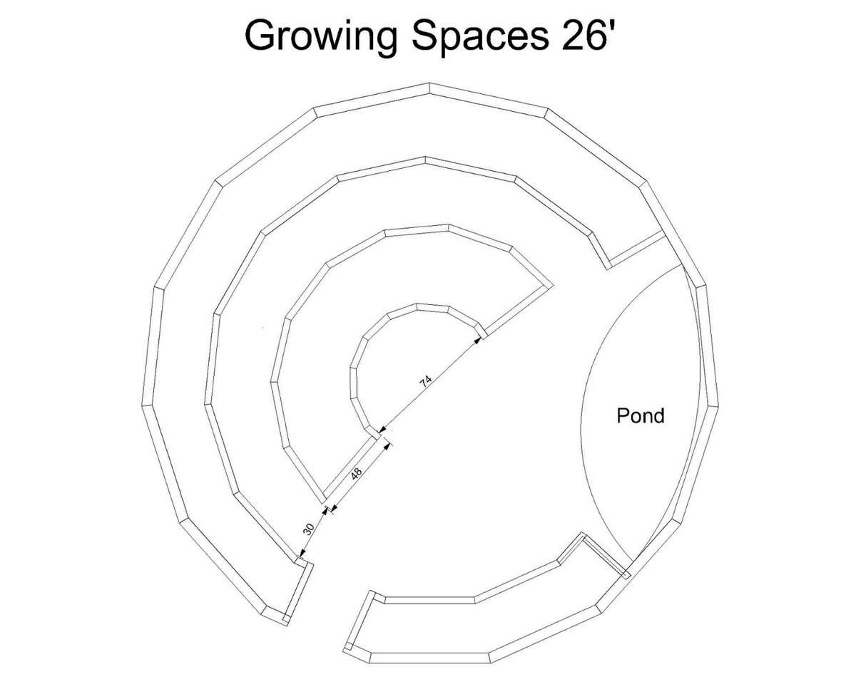 Cedar Raised Garden Beds for 26' Growing Dome – Growing Spaces